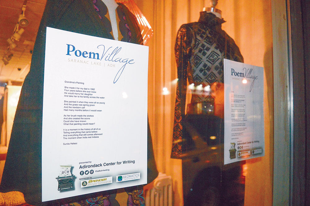 Poems return to village | News, Sports, Jobs - Adirondack Daily Enterprise